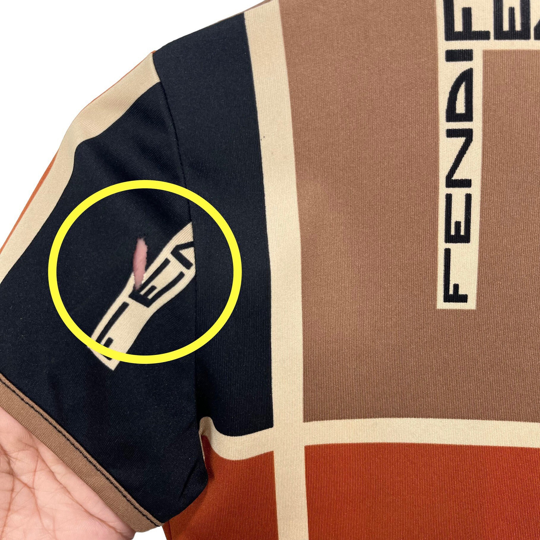 Vintage Fendi Monogram Full Print Stretchable Body Fit Woman Top Tshirt ...