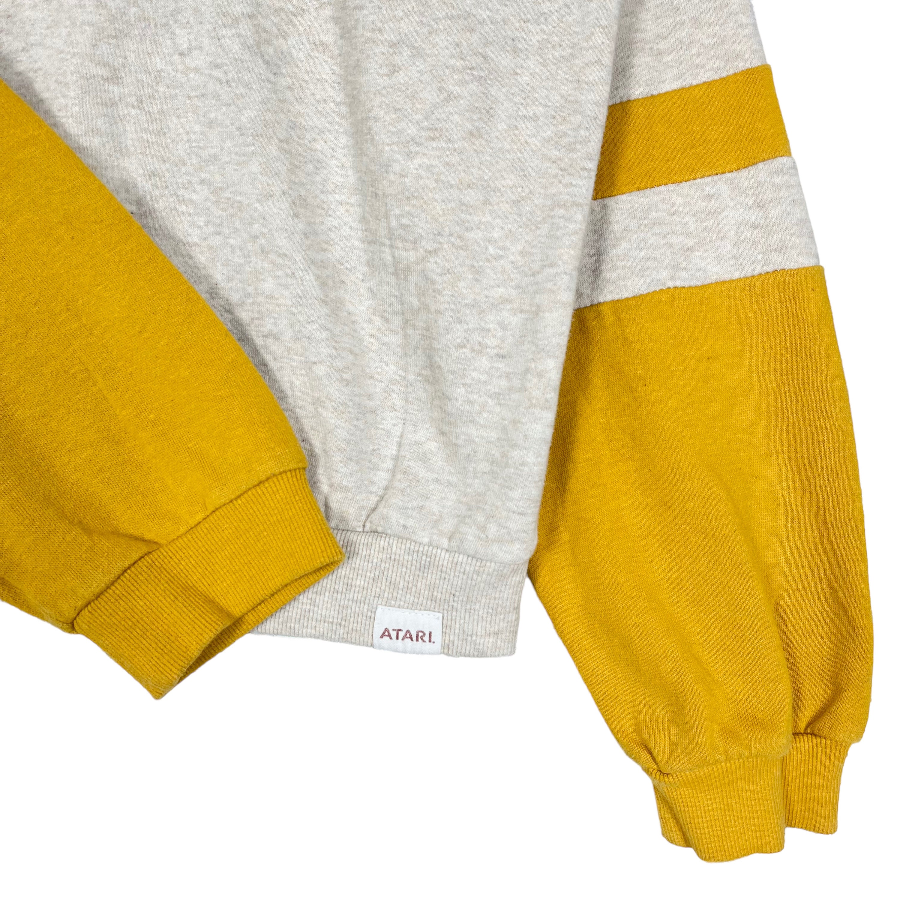 Atari Japanese Game Company Big Logo Striped Crewneck Sweatshirt Women ...