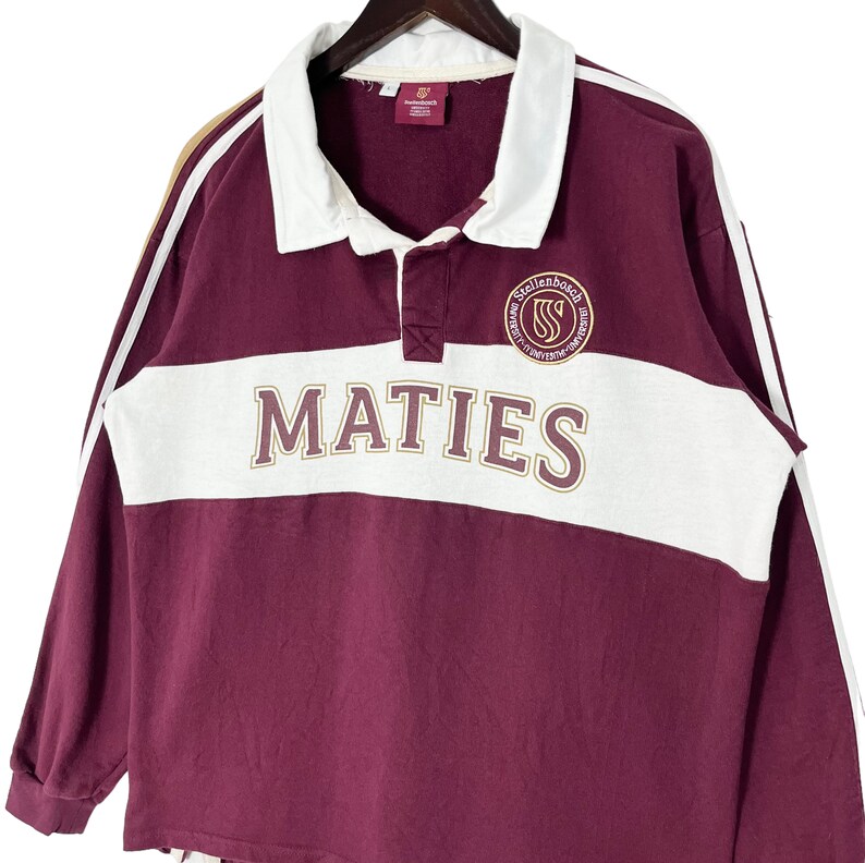 University Stellenbosch Maties Rugby Shirt Long Sleeve Sweatshirt Size ...