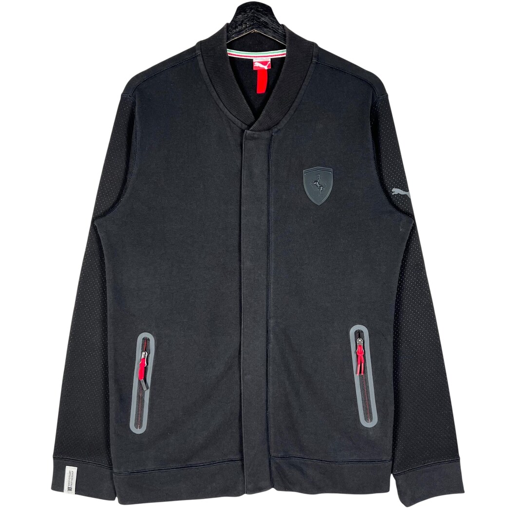 Puma Ferrari Zipper Jacket Women Size Large Black - Etsy