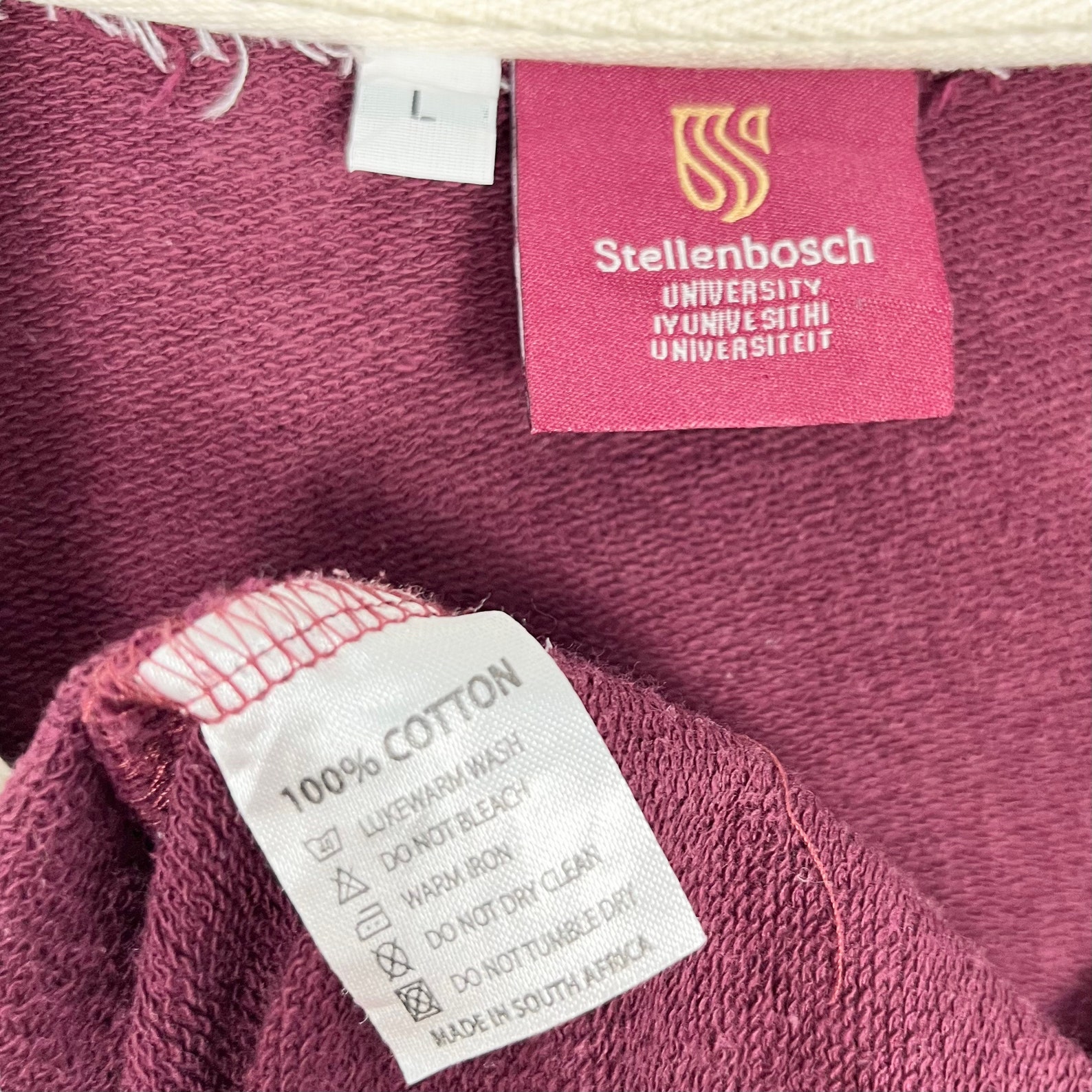 University Stellenbosch Maties Rugby Shirt Long Sleeve Sweatshirt Size ...