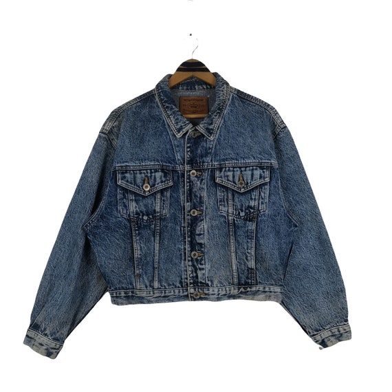 Vintage Big John Denim Jacket Dark Blue Colour Size M… - Gem