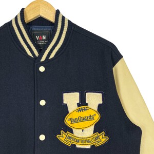 Vintage 90’s Van Jac Van Guards American Football Leather Varsity ...