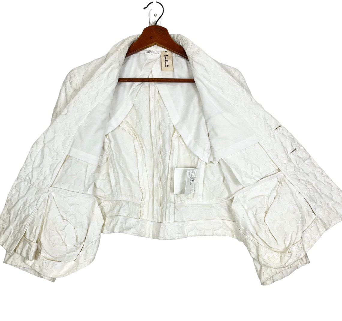 Tao Comme Des Garçons CDG Floral Pleated Cropped Short Blazer Jacket ...