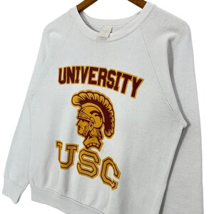 Vintage USC Trojan University of South Carolina Big Logo Print Crewneck ...