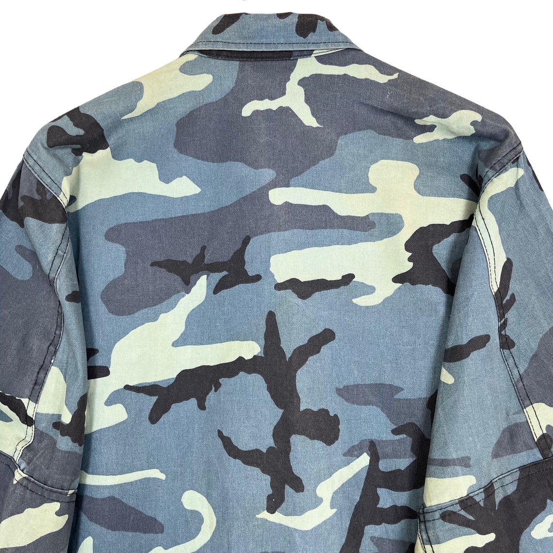 NATO Military Camouflage Single Layer Utility Field Jacket Blue Size ...