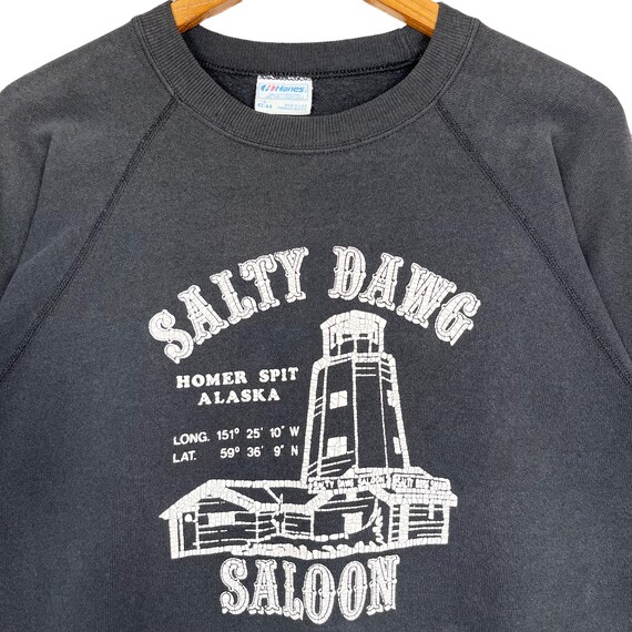 Vintage 80’s Salty Dawg Saloon Cowboy Design Crewneck… - Gem
