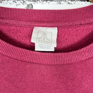 Atari Japanese Game Company Big Logo Striped Crewneck Sweatshirt Women ...