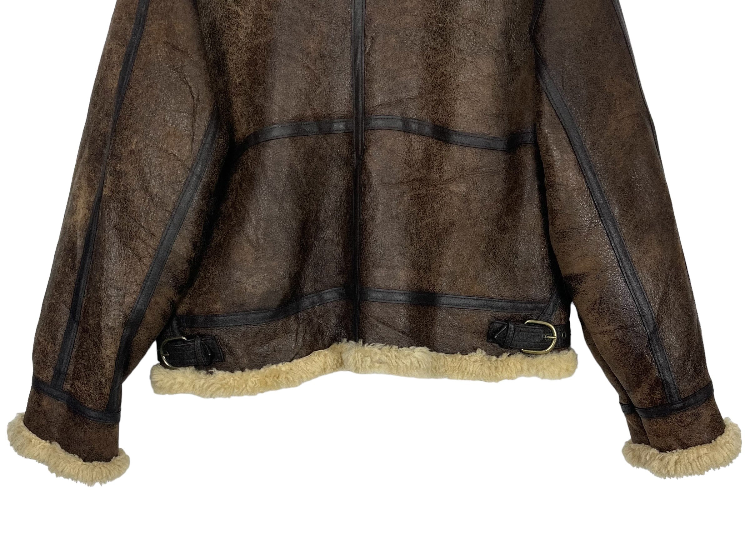 Vintage Military Westop USAAF Type B-3 Lamb Skin Flight Jacket Winter Brown Size 40 Made in USA ...