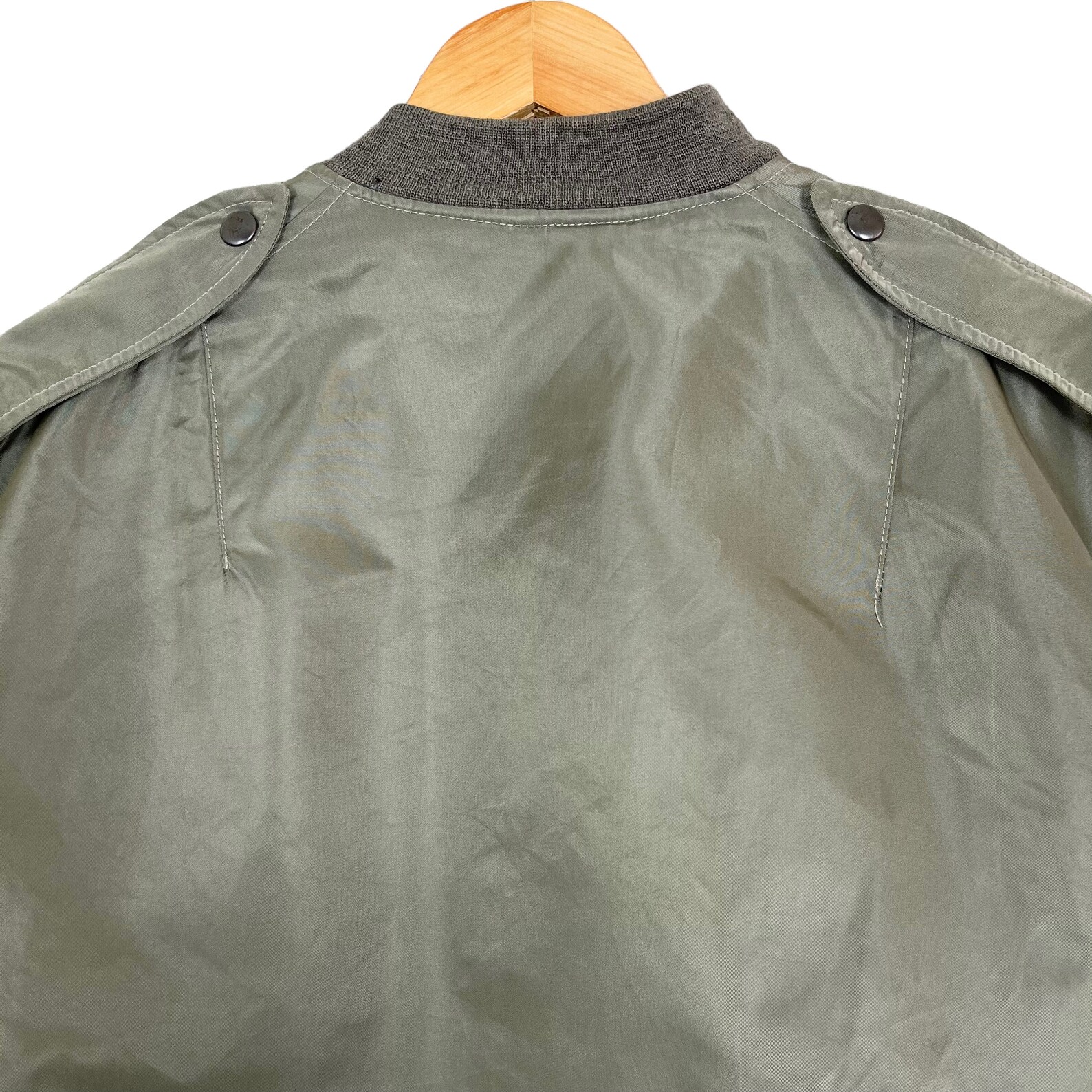 Avirex Military USAF Flight Bomber Jacket Plain Olive Green Color Size ...