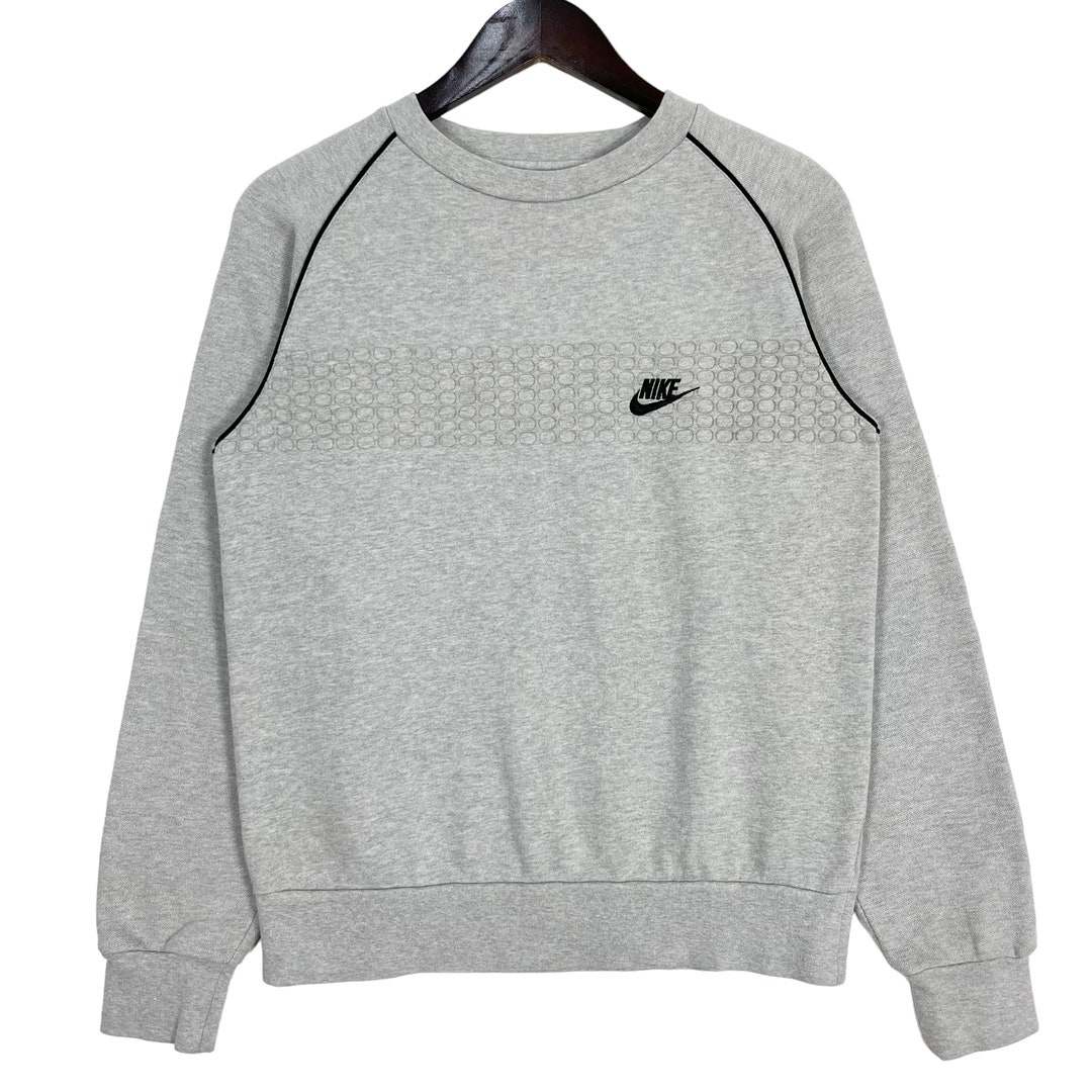 Nike Small Embroidery Logo Crewneck Sweatshirt Grey Color Size Medium Made in China - Etsy