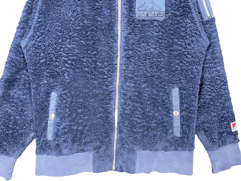 Ben Davis Zip up Hoodie Fleece Jacket Navy Blue Size Medium - Etsy