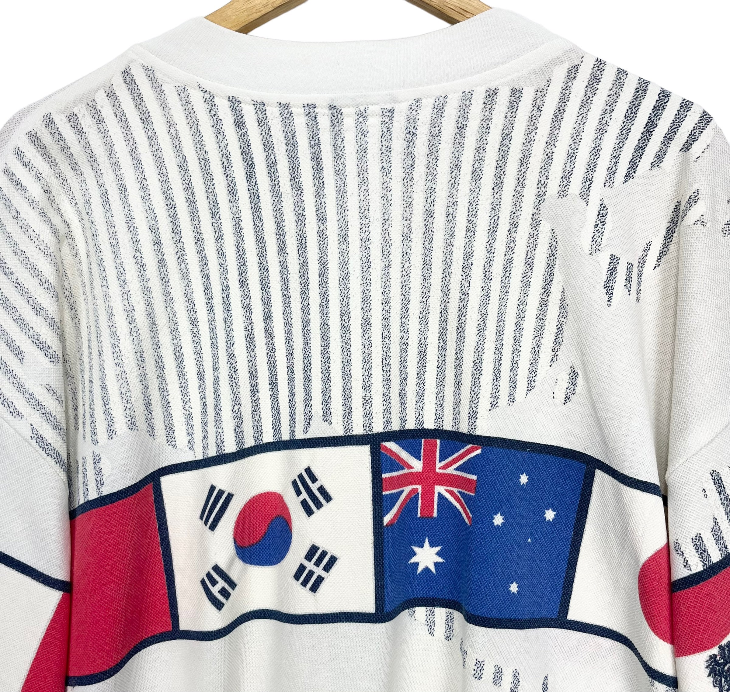 Rare Vintage 80s Multi Nation Flag Over Print Jumper Crewneck ...