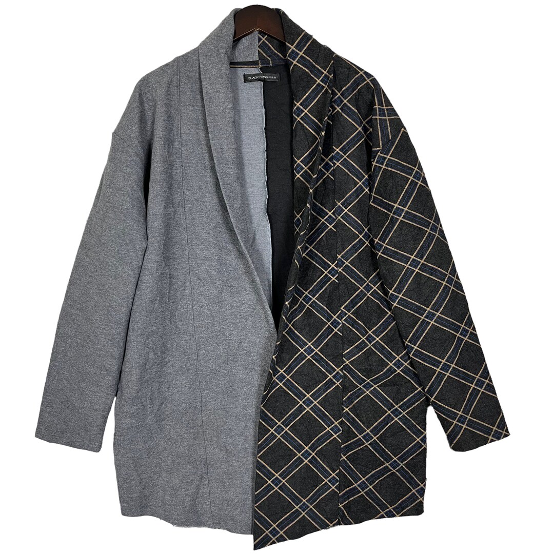 Black by Vanquish Buttonless Overcoat Cardigan Grey Black Size - Etsy