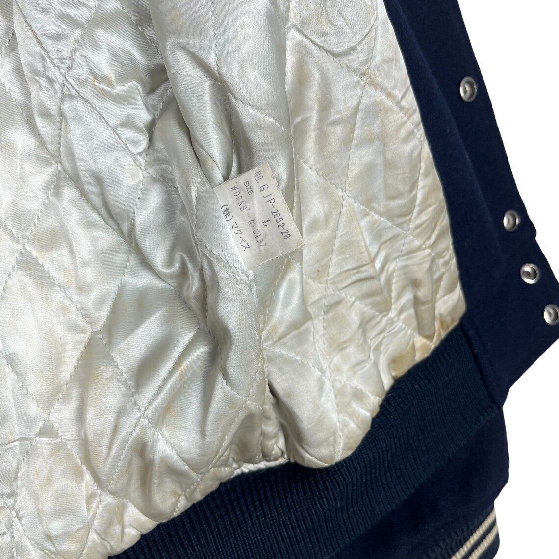 Vintage Macbeth Varsity Jacket Skatesbrand Streetwear Navy Blue Size ...