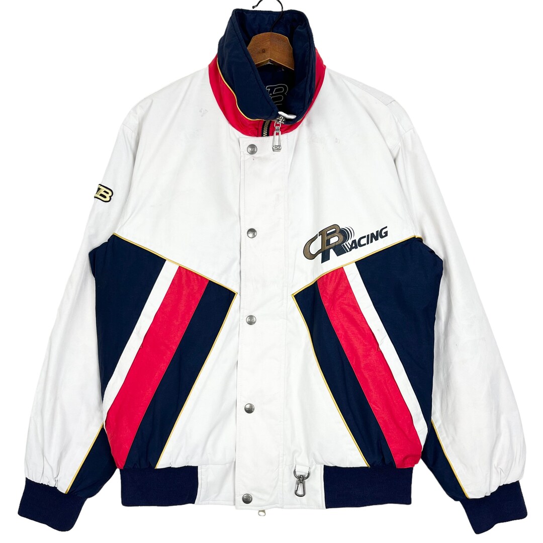 Vintage 90s CB Racing Motorsport Jacket Multicoloured Size Large Made ...