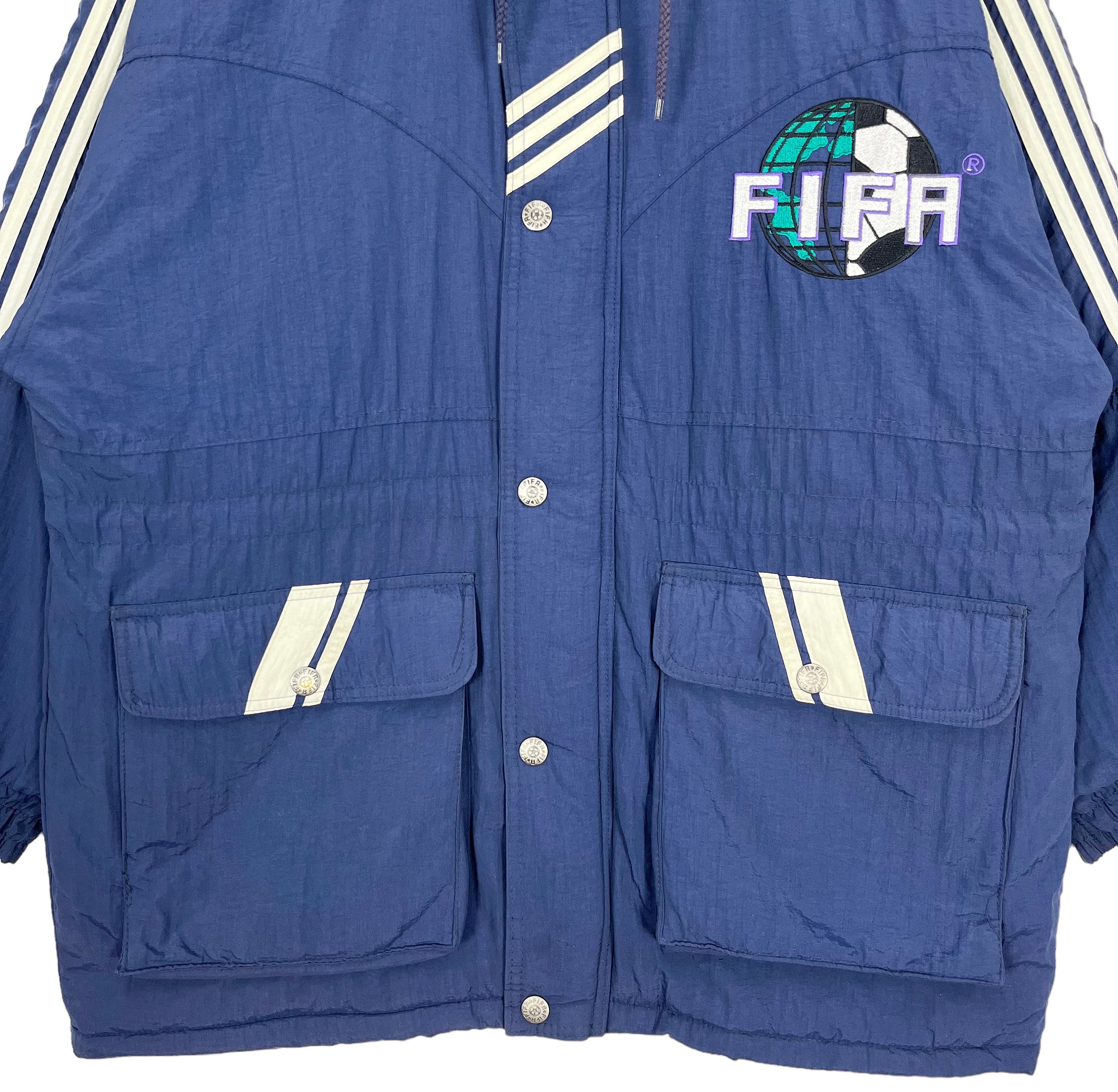 FIFA Parka Jacket Embroidery Logo Detachable Hoodie Winter Outdoor ...