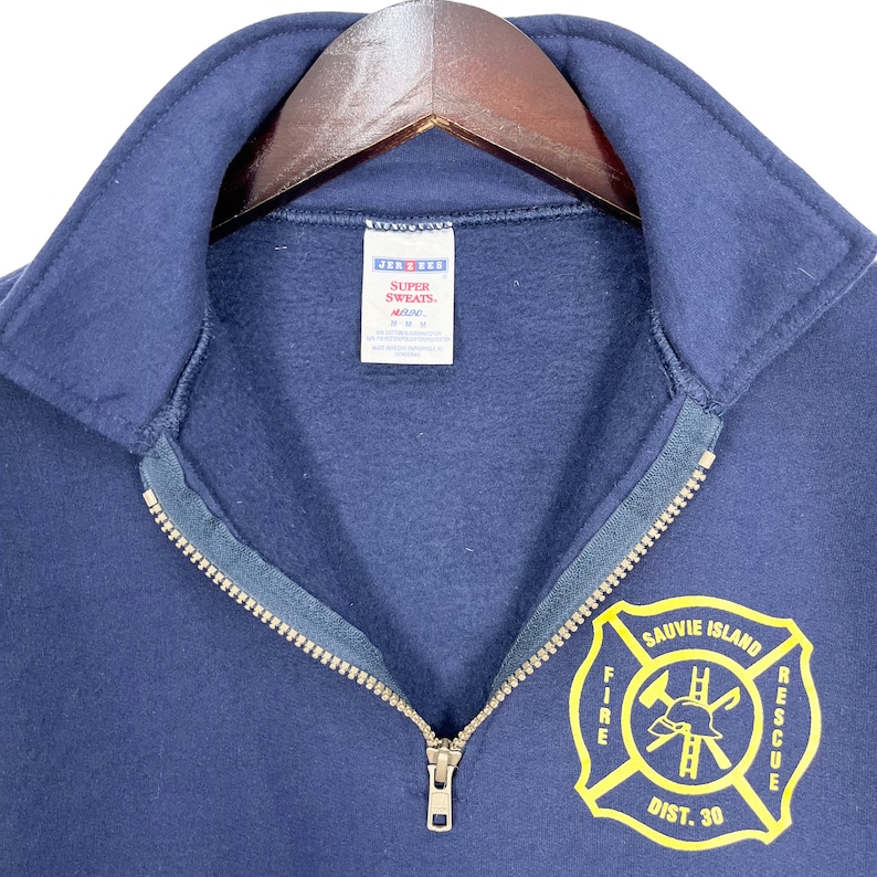 Vintage Sauvie Island Fire Rescue Firefighters Fireman Quarter Zipper ...