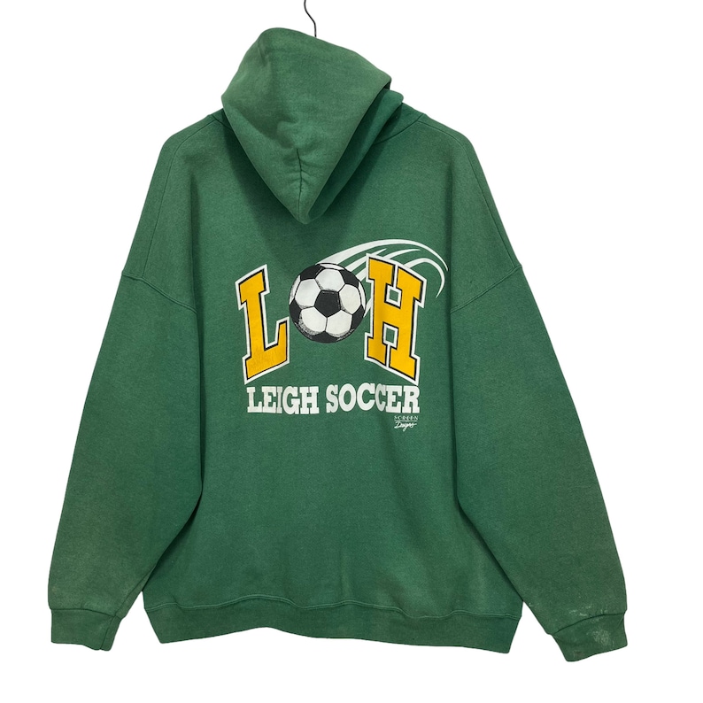 Vintage Lee College University Leigh Soccer Name Ken Pullover Hoodie ...