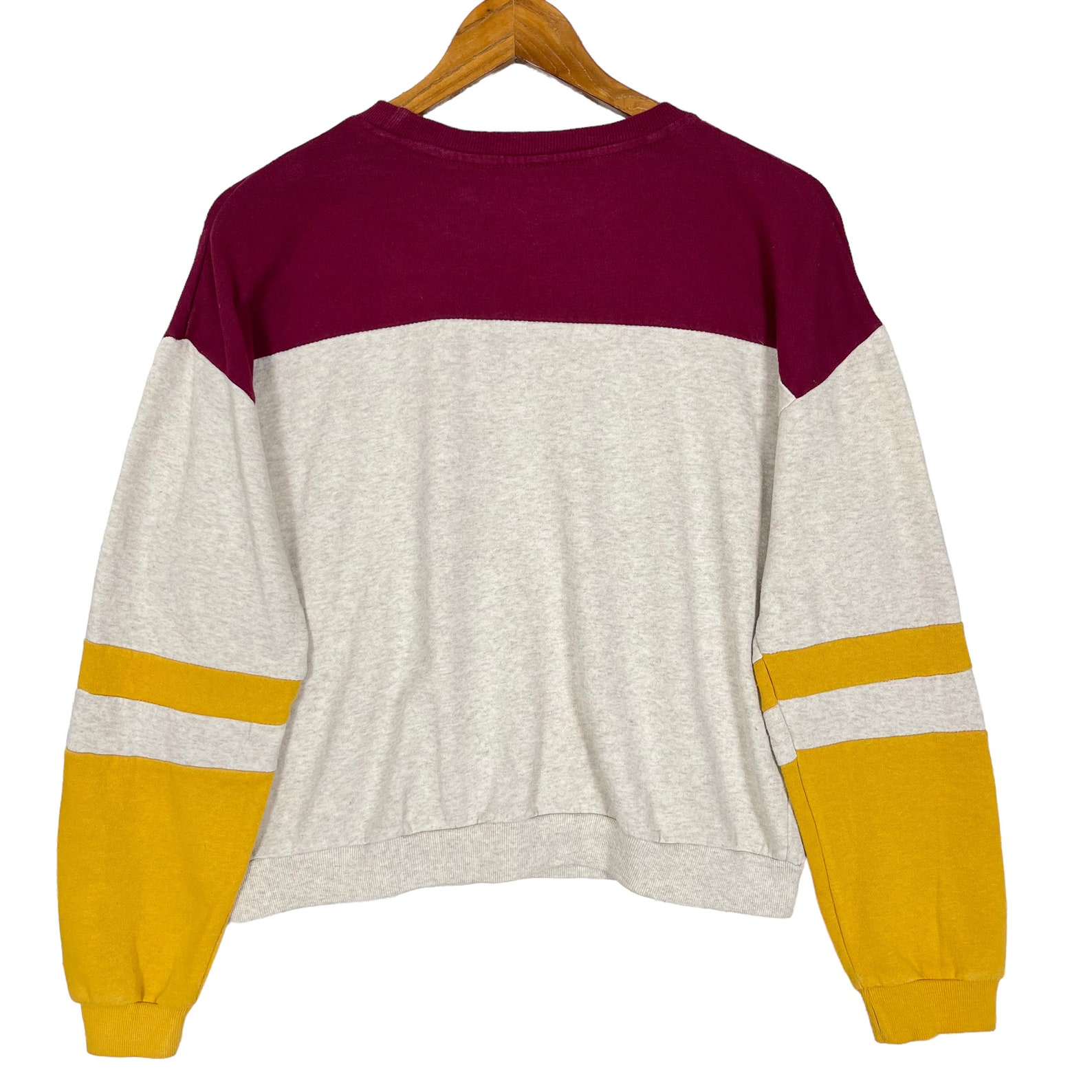 Atari Japanese Game Company Big Logo Striped Crewneck Sweatshirt Women ...