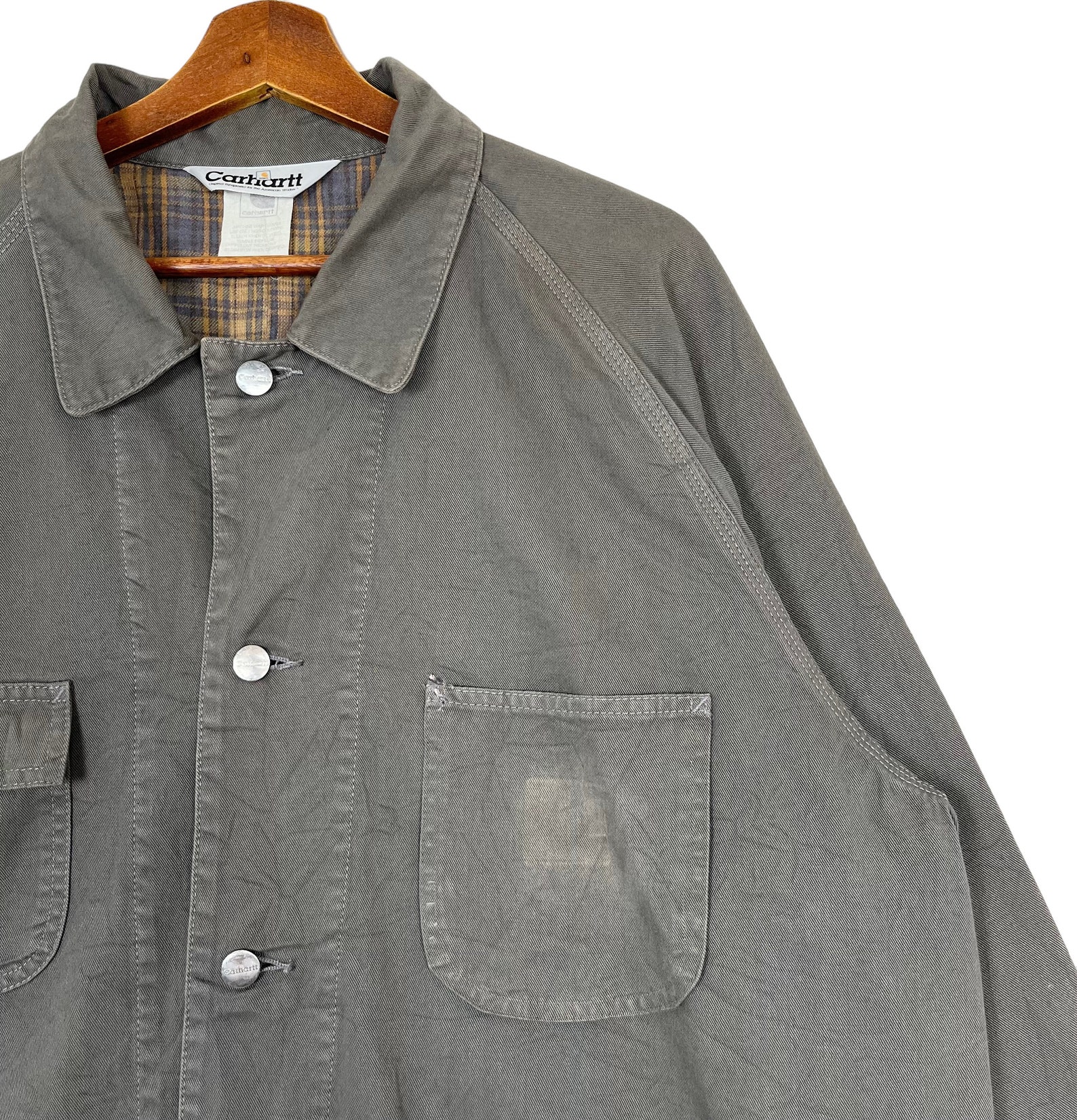 Carhartt Cotton Workers Chore Jacket Grey Size Extra Large XL - Etsy