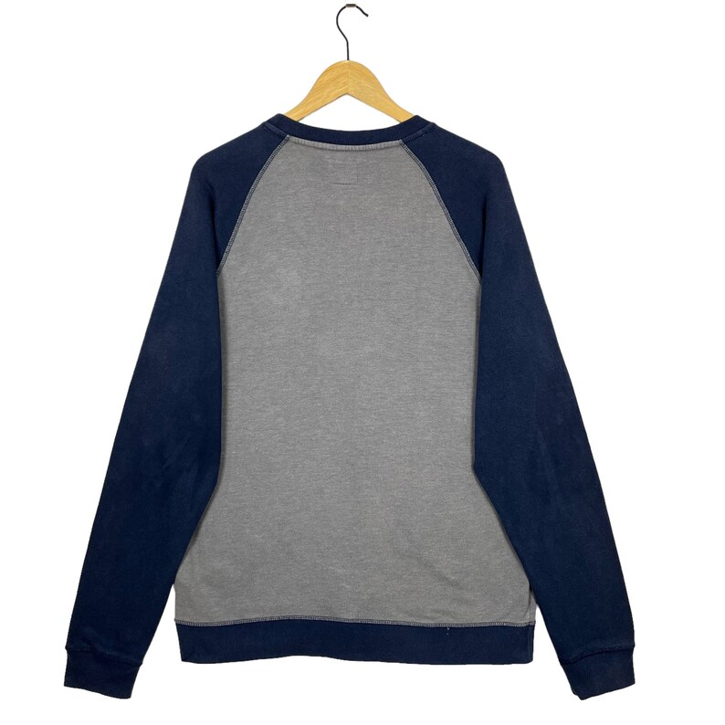 Quicksilver Pullover Jumper Crewneck Sweatshirt Grey Navy Blue in Size ...