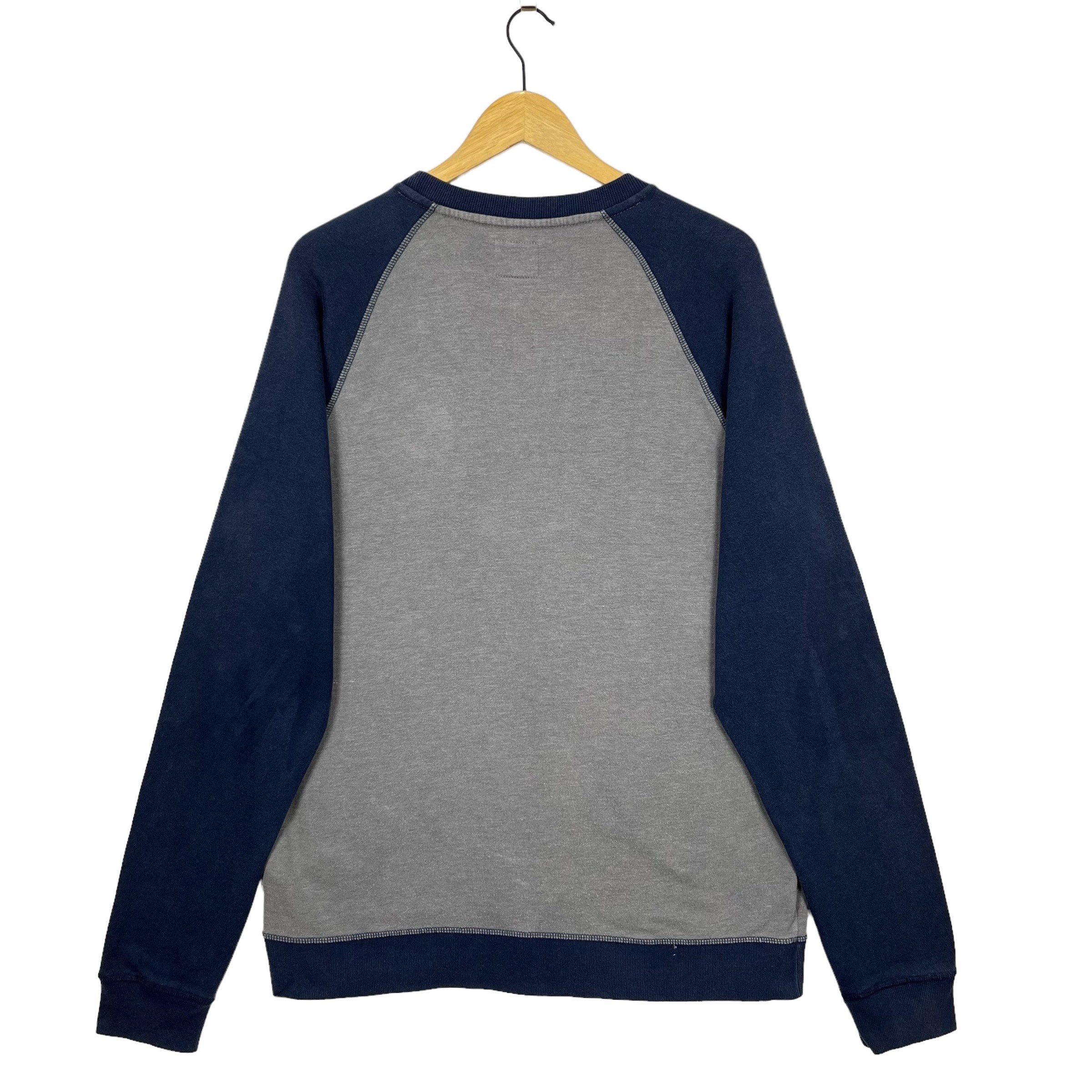 Quicksilver Pullover Jumper Crewneck Sweatshirt Grey Navy Blue in Size ...