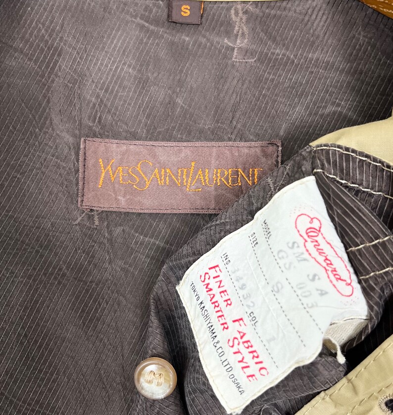 Vintage 90’s YSL Yves Saint Laurent Double Breasted Women Trench Coat ...