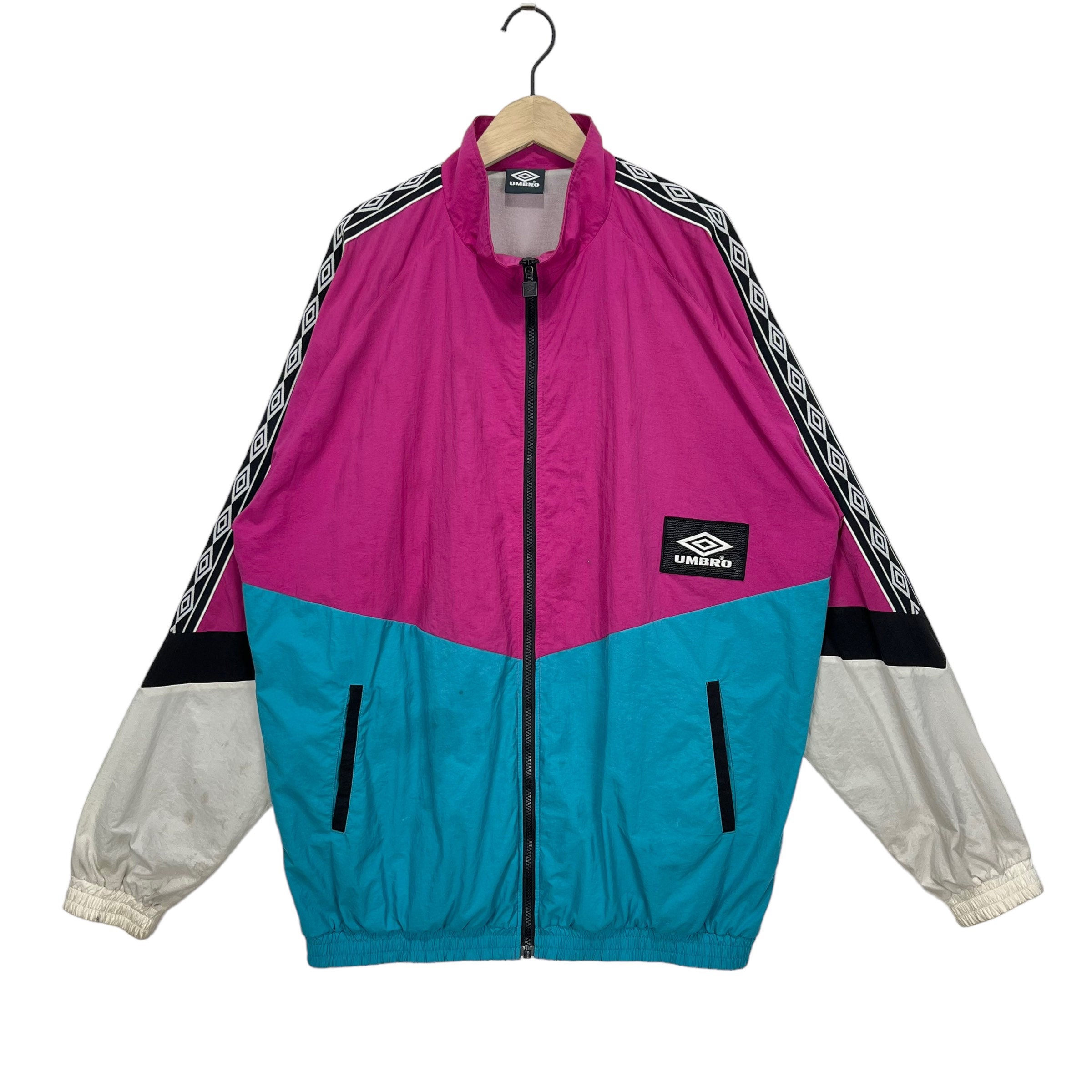 Vintage 90er Umbro Colorblok Windbreaker Jacke Bunt Grosse Medium Made in Vietnam Etsy