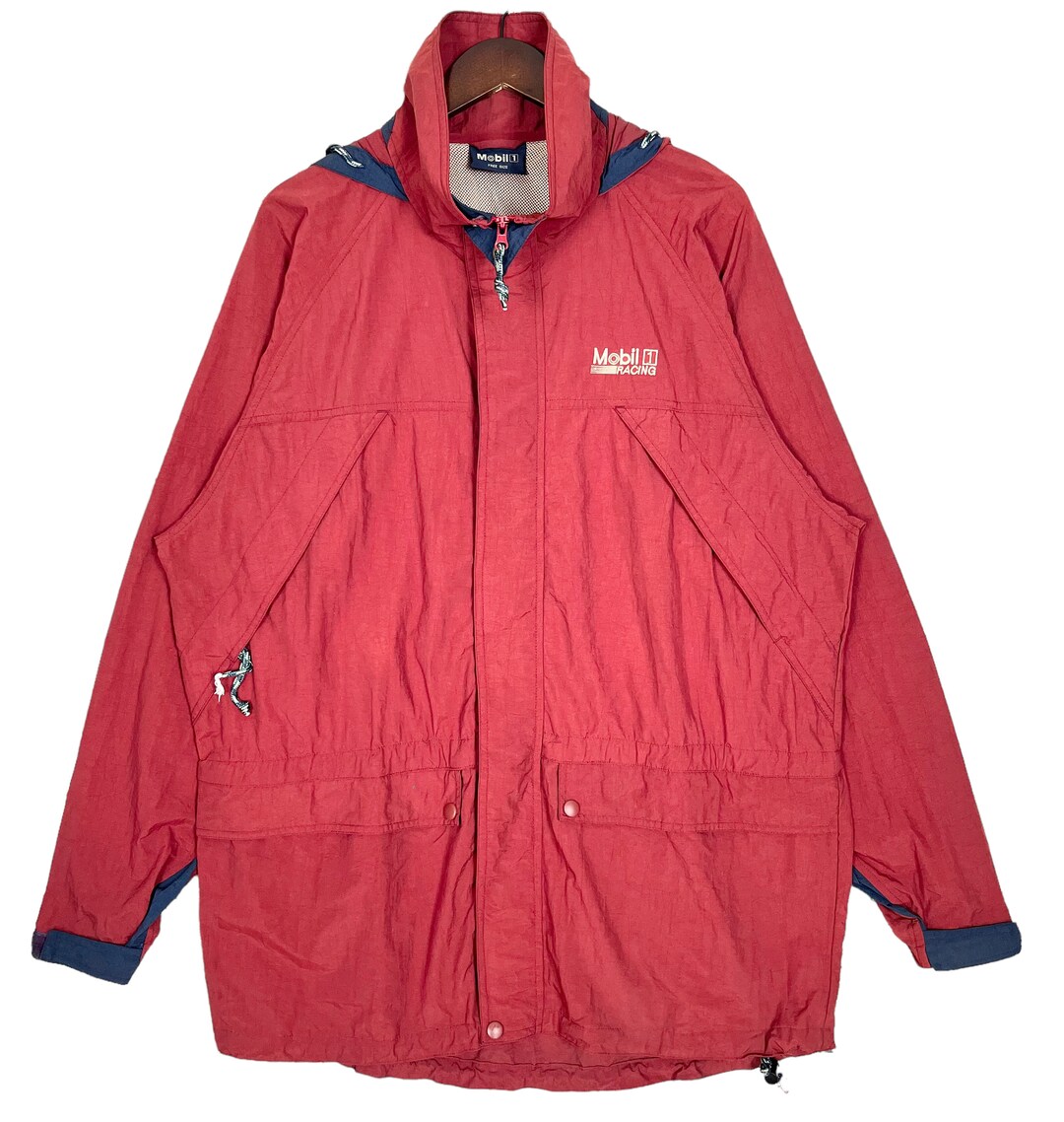 Mobil 1 Racing Formula One Windbreaker Jacket Adjustable Waist Red ...