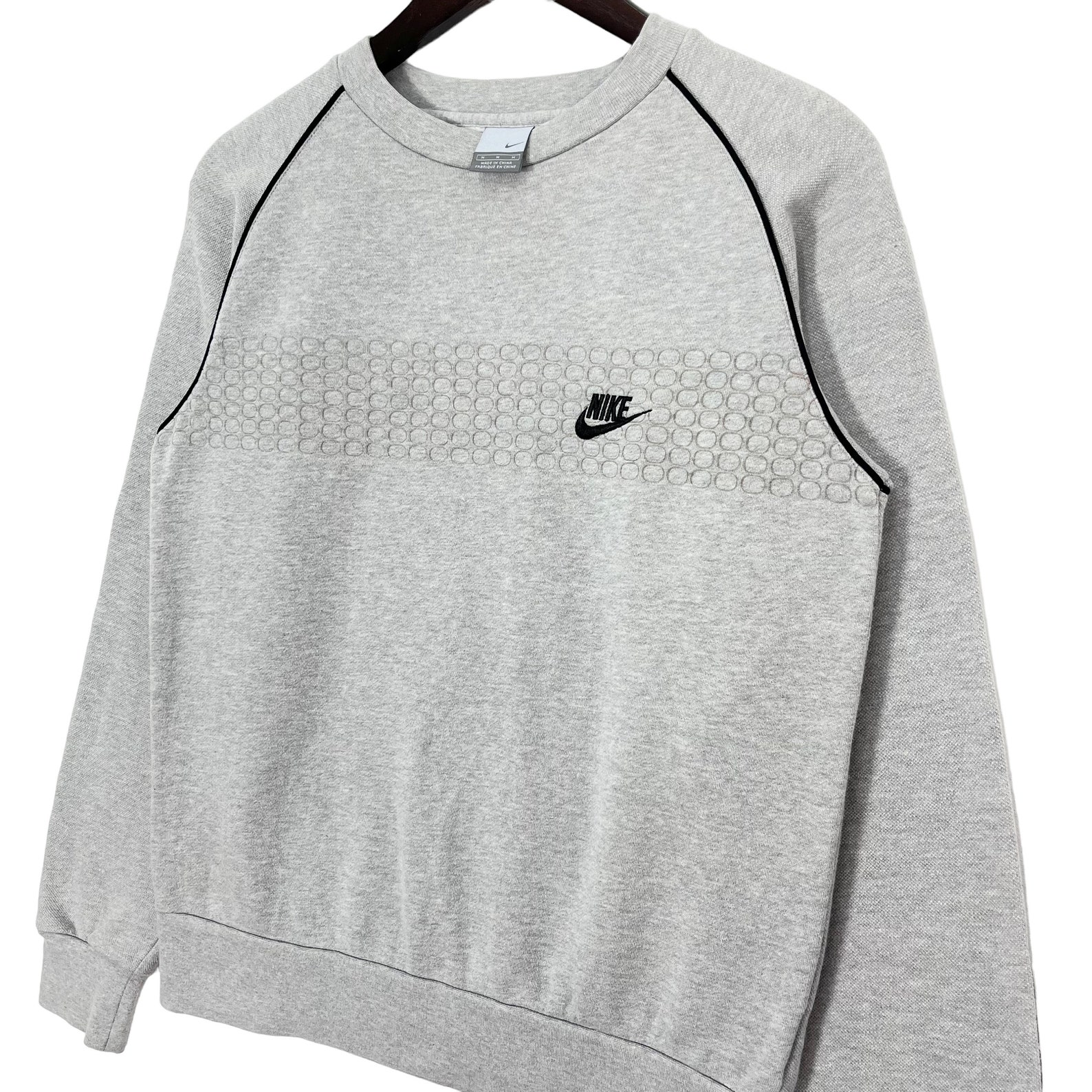 Nike Small Embroidery Logo Crewneck Sweatshirt Grey Color Size Medium ...