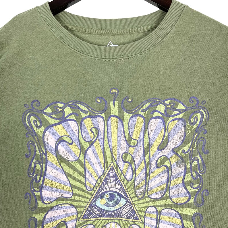 Pink Floyd English Rock Band Illuminati Hippies Sleeve Printed Crewneck ...