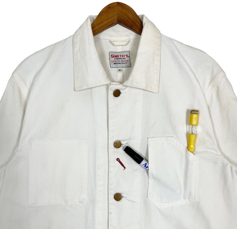 Smith American Chore Jacket Union Made Workers Jacket White Size Large ...