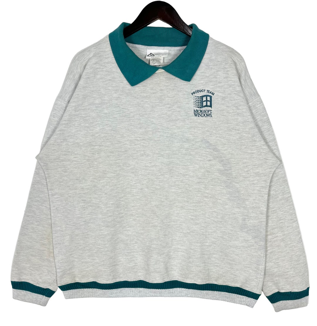Vintage 90s Microsoft Windows Product Team Small Embroidery Logo Collar ...