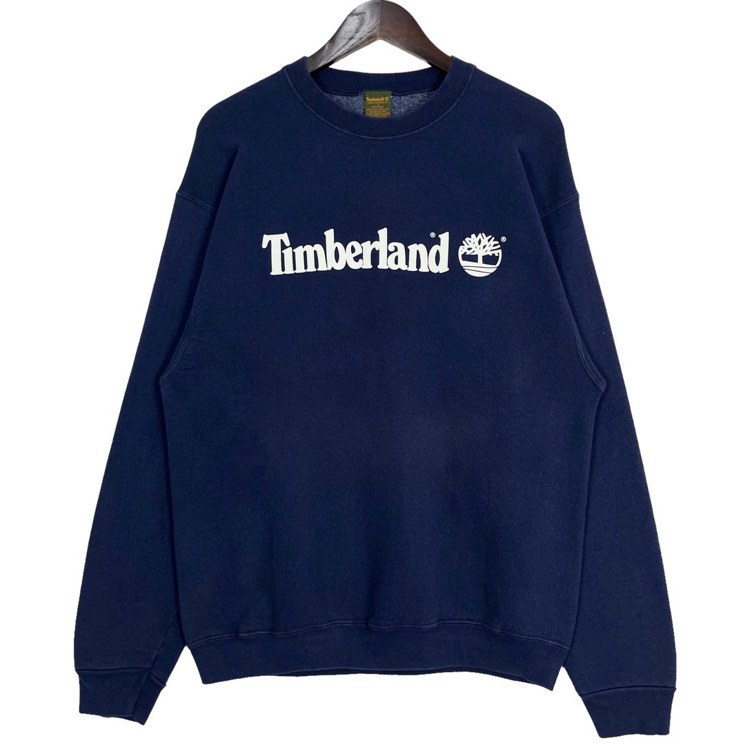 Vintage Timberland Weather Gear Big Logo Printed Crewneck Sweatshirt ...
