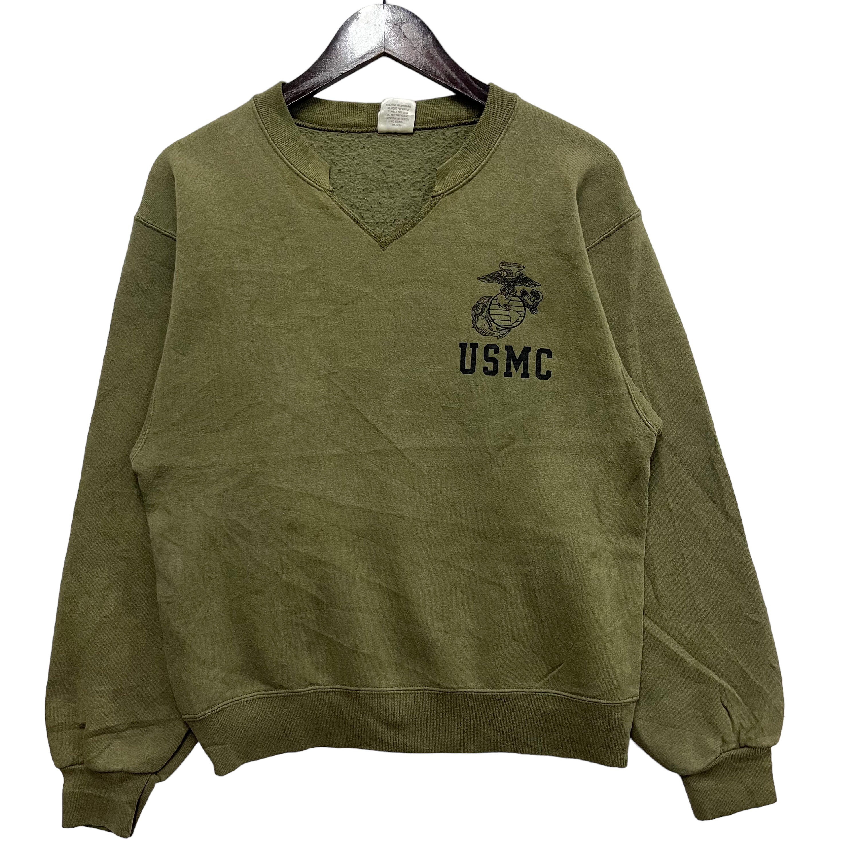 Vintage USMC United State Marine Corps Crewneck Sweatshirt Green Size ...