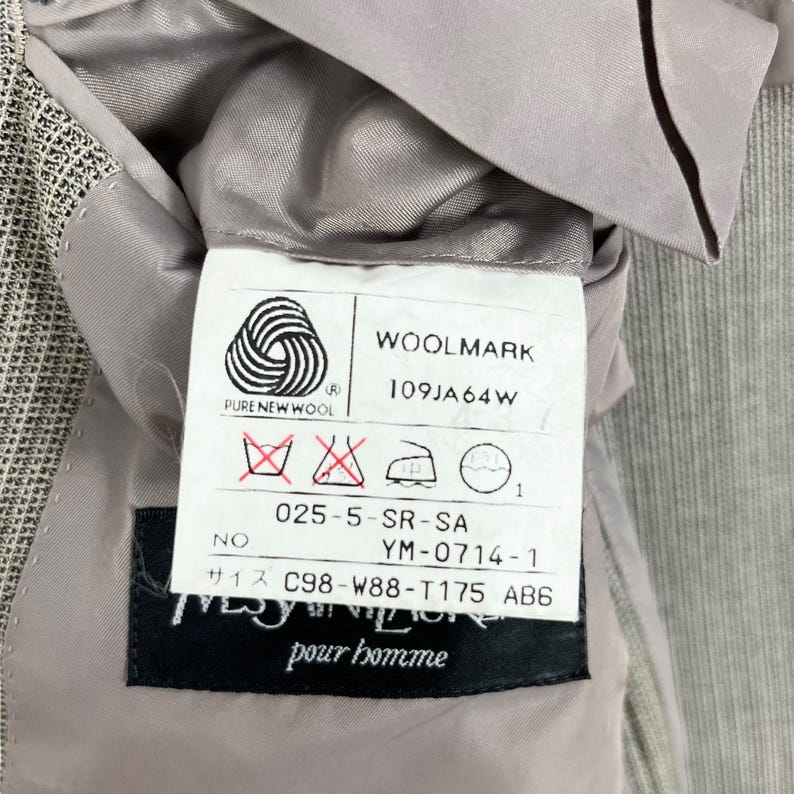 Vintage 90s YSL Yves Saint Laurent Pour Homme Blazer Jacket Mens Size ...