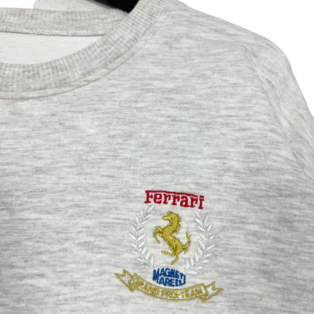 Vintage Y2K Ferrari Small Embroidery Logo Sweatshirt Short Waist Unisex ...