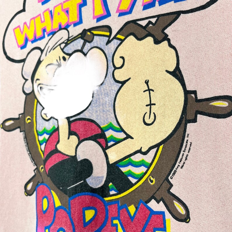 Vintage 1989 Popeye the Sailor Man I Y’am What I Yam Crewneck ...