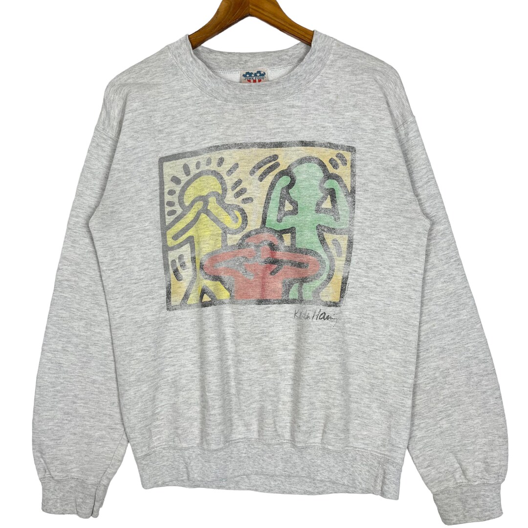 Vintage Keith Haring Crewneck Sweatshirt Big Logo Print Pop Vintage Keith Haring Crewneck Sweatshirt Big Logo Print Pop