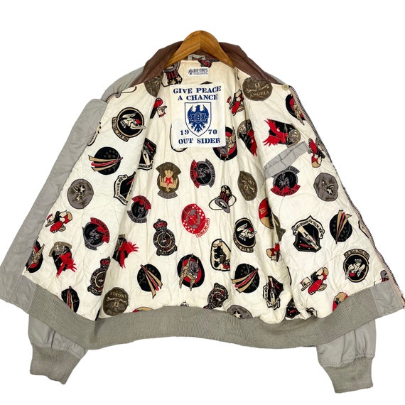 Bop Corps Military Bomber Flight Jacket Leather Colla… - Gem