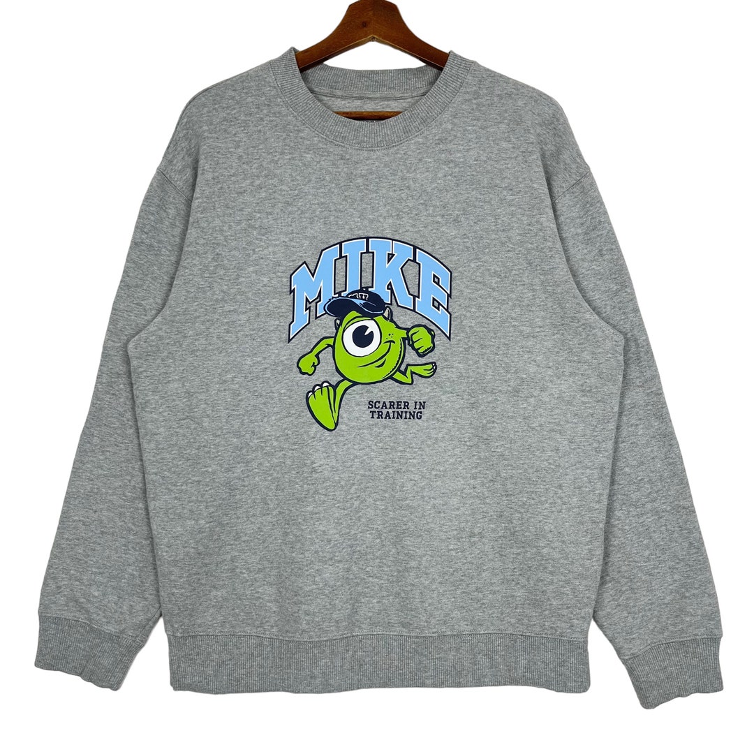 Mike Monster University Pixar Animation Crewneck Sweatshirt Jumper Grey ...