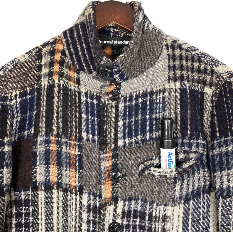 Journal Standard Checked Multicolored Knit Mens Jacket Japanese Brand ...