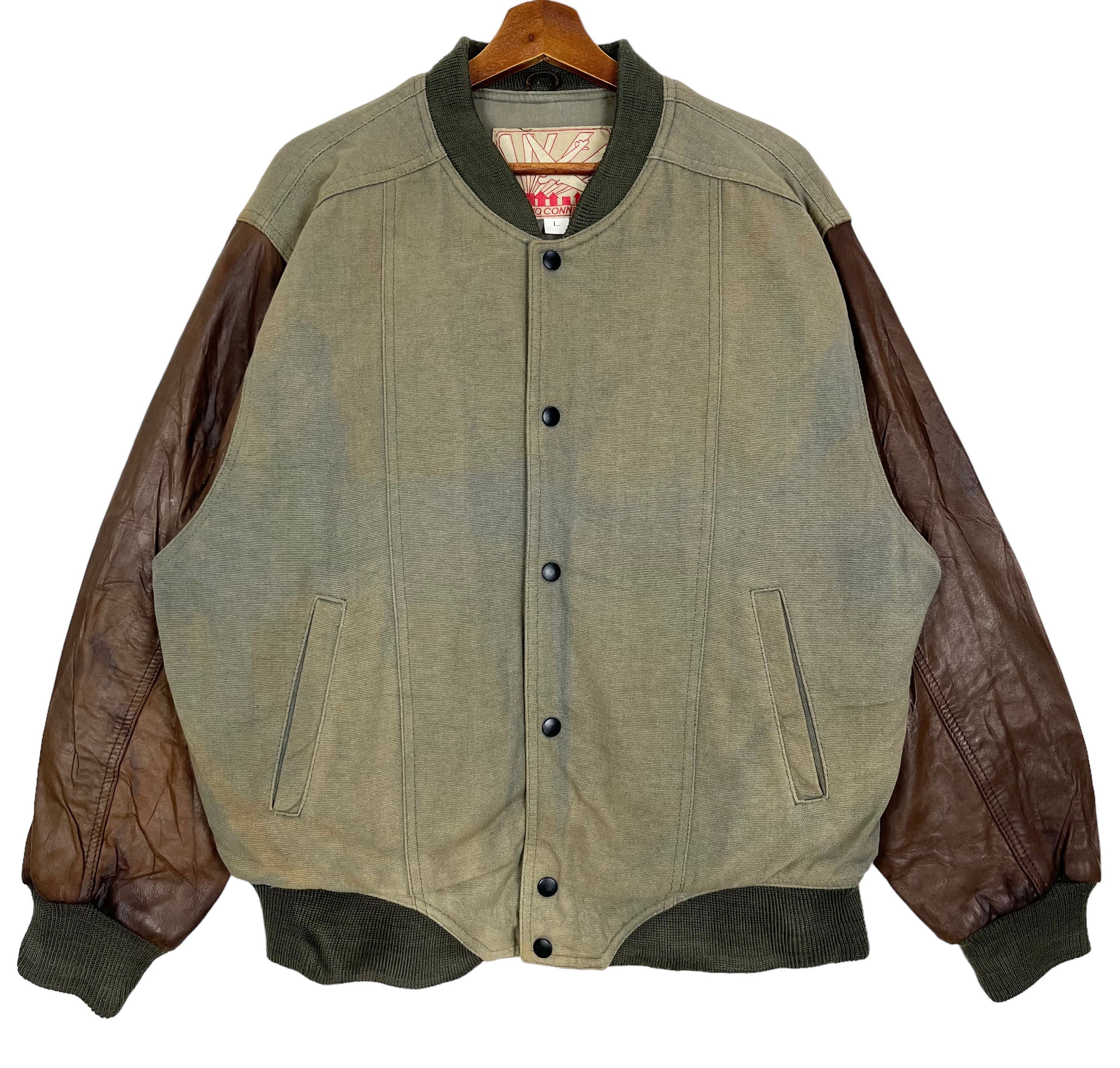 Vintage 90’s Milano Connection Leather Embroidery Patches Varsity ...