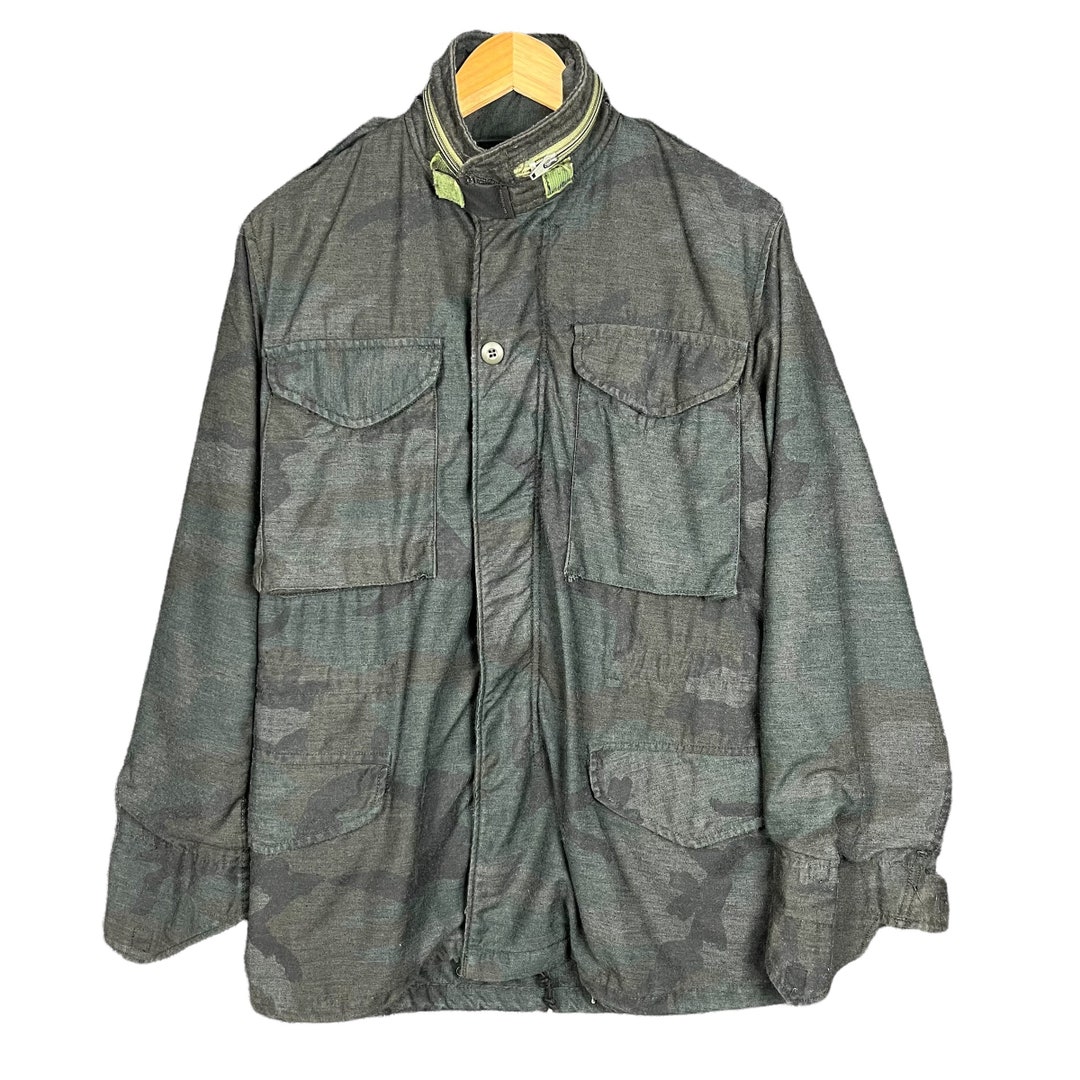 Alpha Industries Military Dark Camouflage Jacket Green Size XS Extra ...