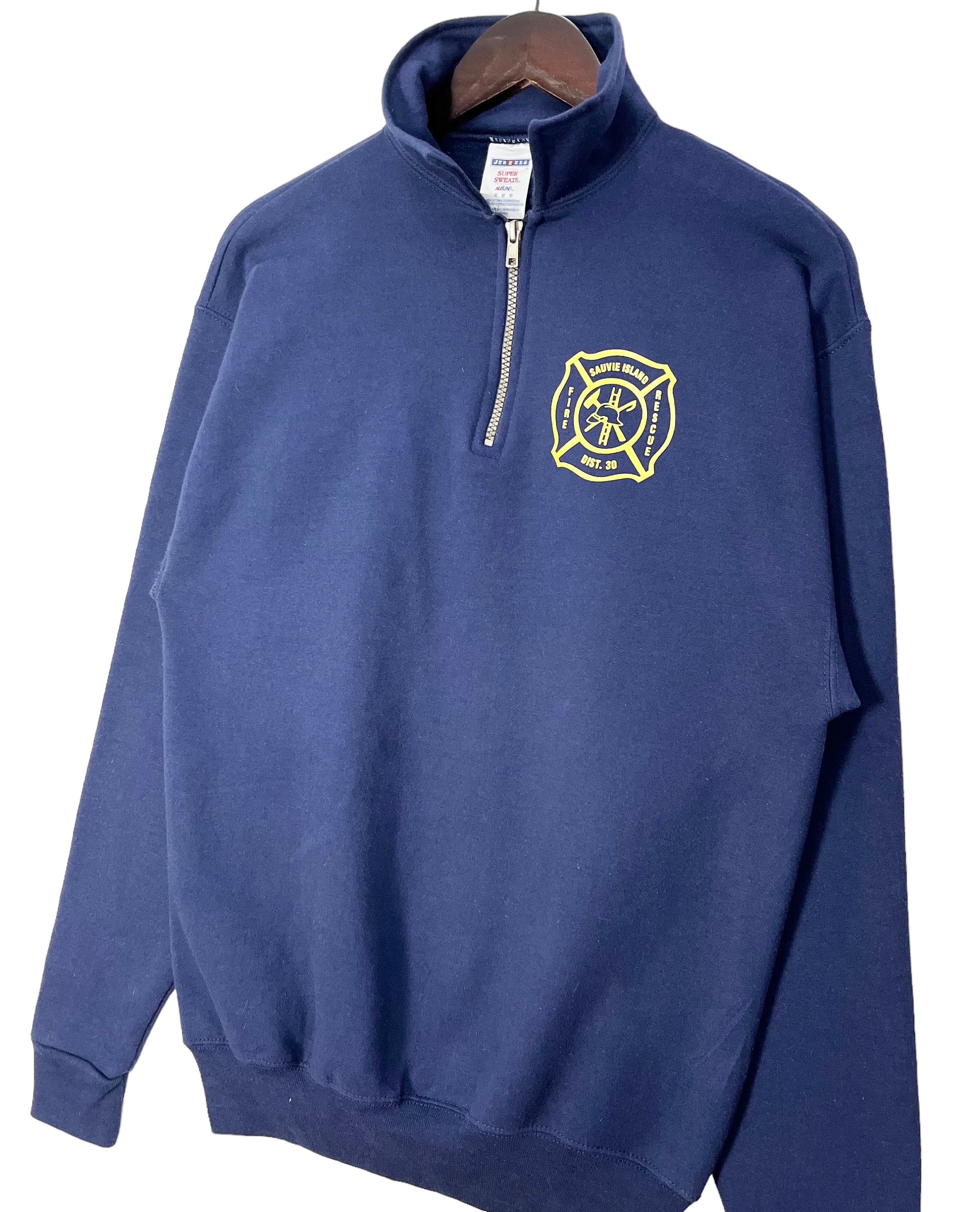 Vintage Sauvie Island Fire Rescue Firefighters Fireman Quarter Zipper ...