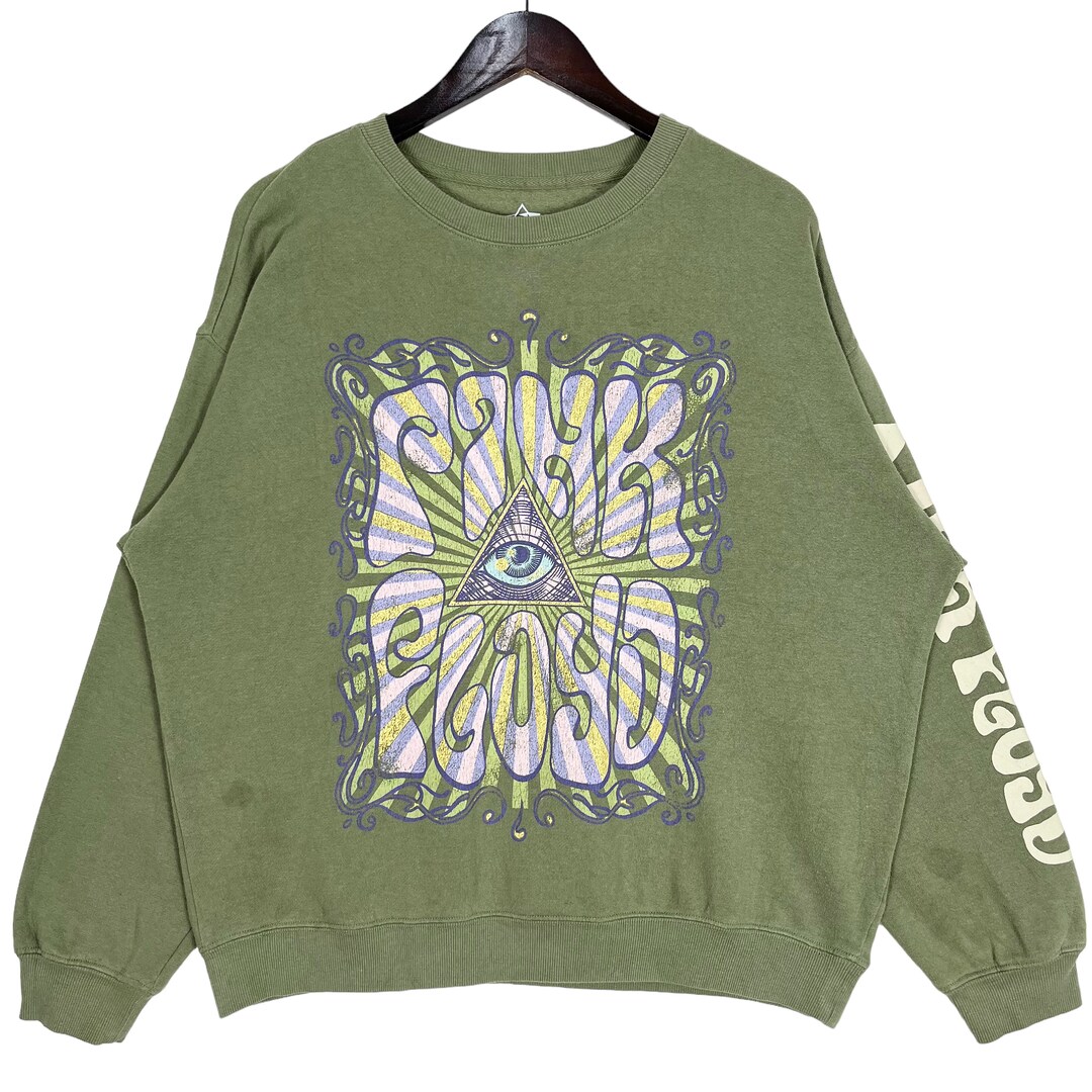 Pink Floyd English Rock Band Illuminati Hippies Sleeve Printed Crewneck ...