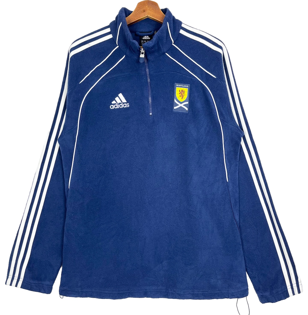 Adidas Scotland National Football Team Embroidery Quarter Zipper Anorak ...