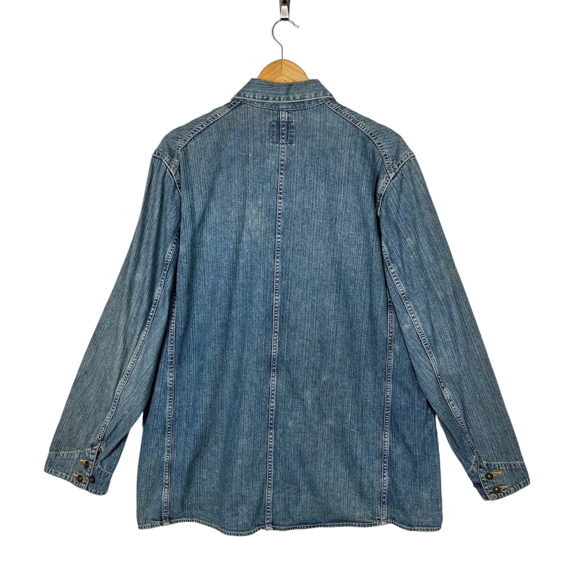 Vintage Edwin Over Work Denim Chore Jacket Blue Size Large - Etsy