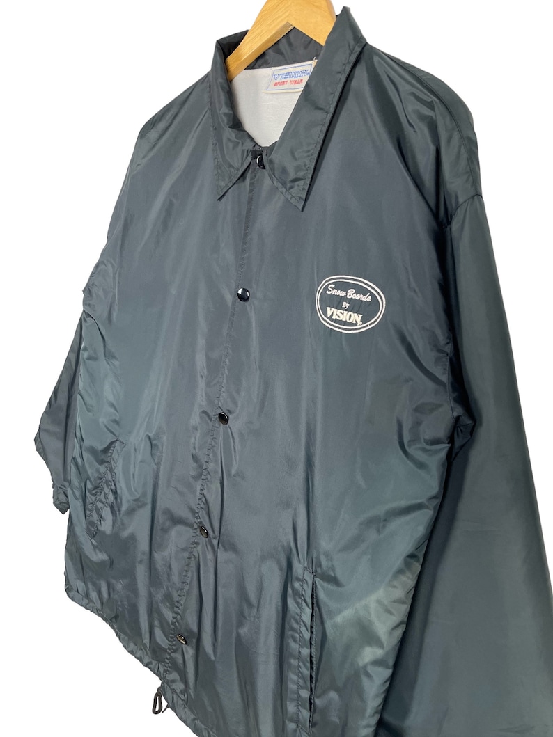 Vintage Vision Coach Jacket Snap Button Streetwear Skates Brand Black ...